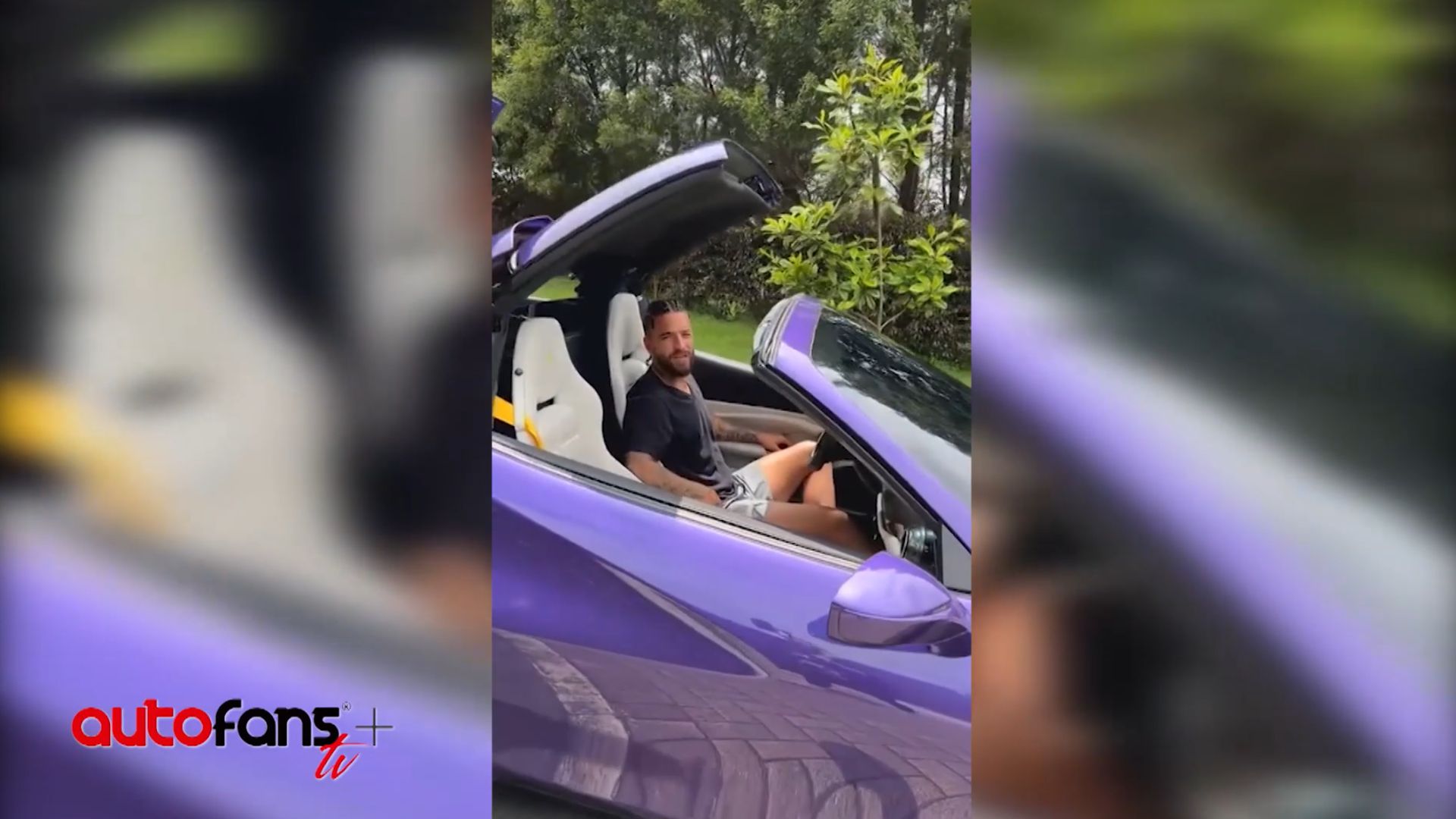 Maluma estrena su nueva "Uvita", su flamante Ferrari F8 Tributo